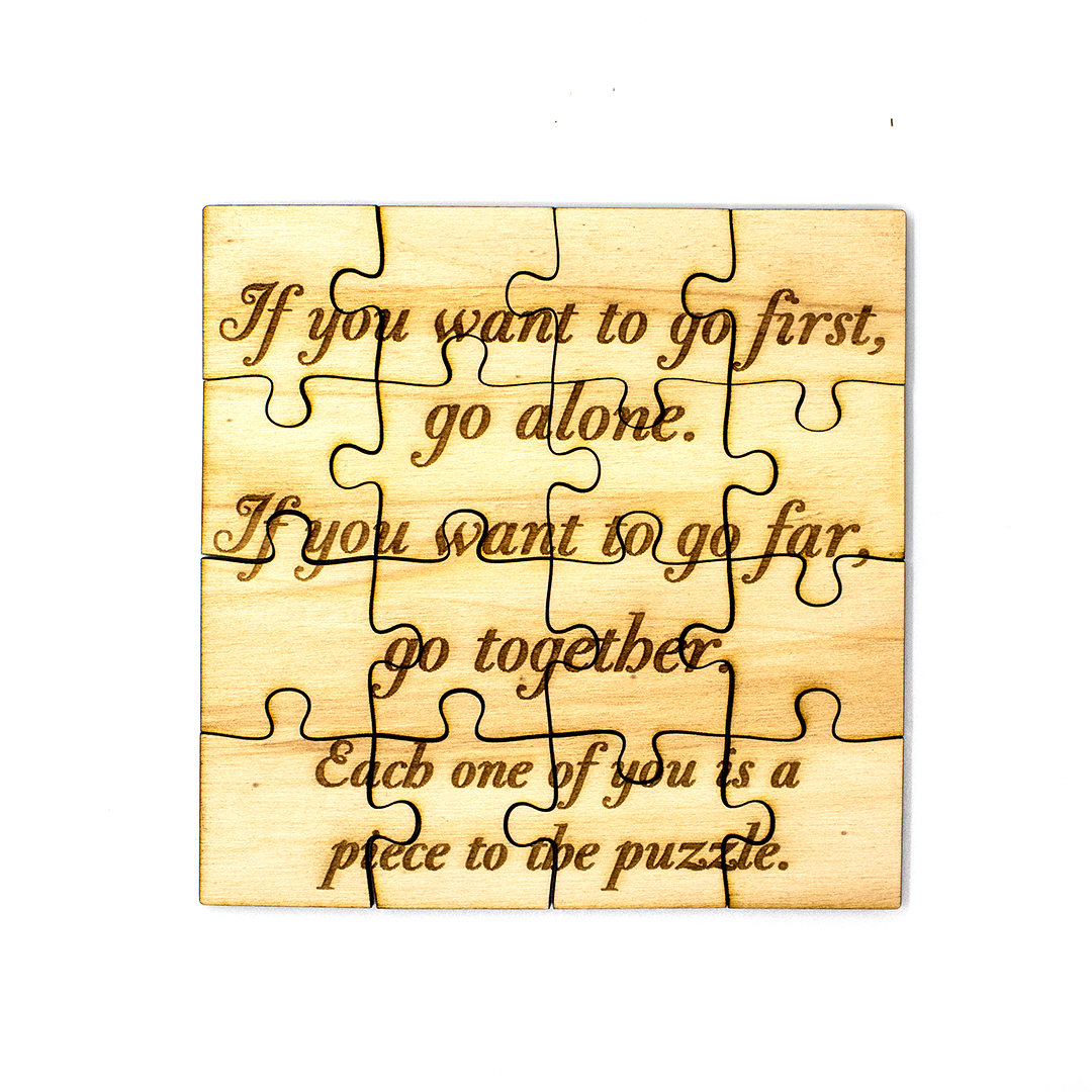 Custom Wooden Puzzle with Text